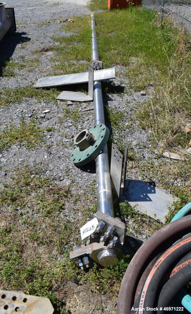 Used Agitator Shaft, Stainless Steel. Approximate 4" diameter x 354"