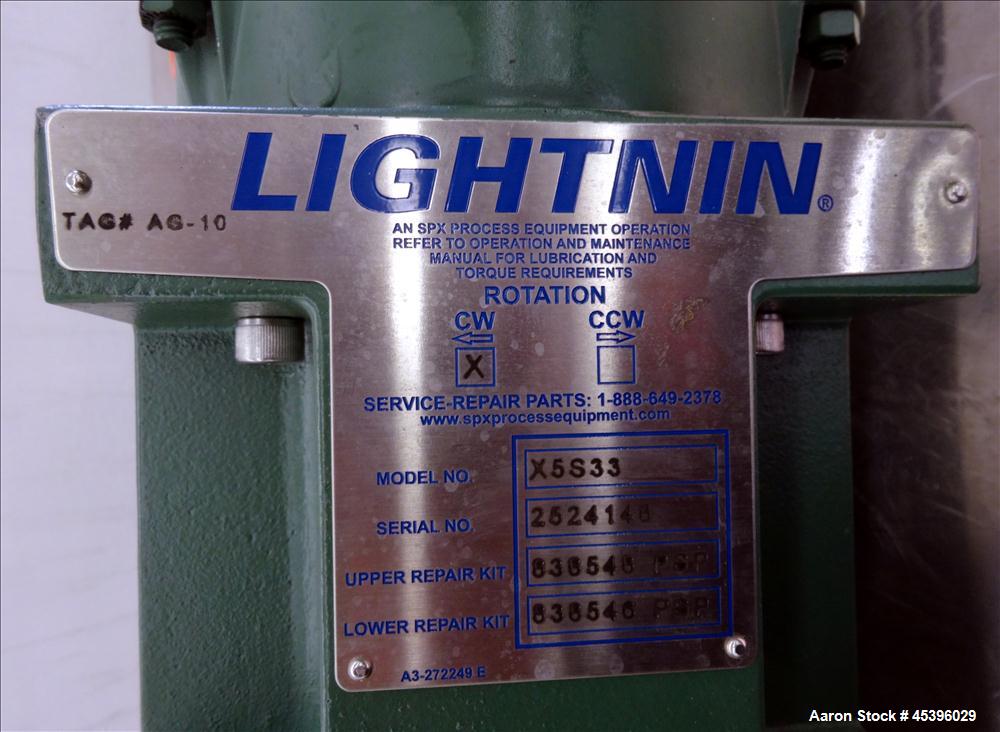 Unused- Lightnin Agitator, Model X5533. Includes mechincal seal, 0.33