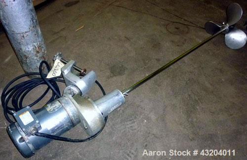 Used Indco Clamp Mount Agitator, 3hp, prop agitator.