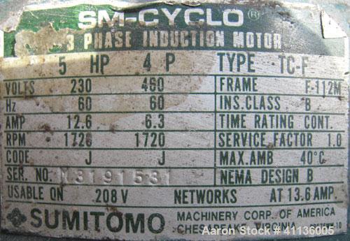 Used Sumitomo Flange Mount Agitator, Model VM3145B. Ratio 29 to 1. Dr