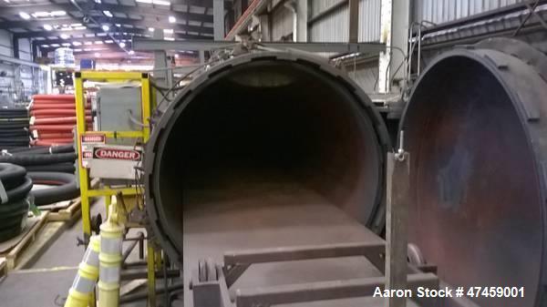 Used Melco Steel Autoclave. Single door. Approximately 5' diameter x