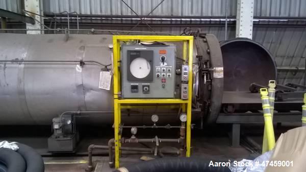 Used Melco Steel Autoclave. Single door. Approximately 5' diameter x