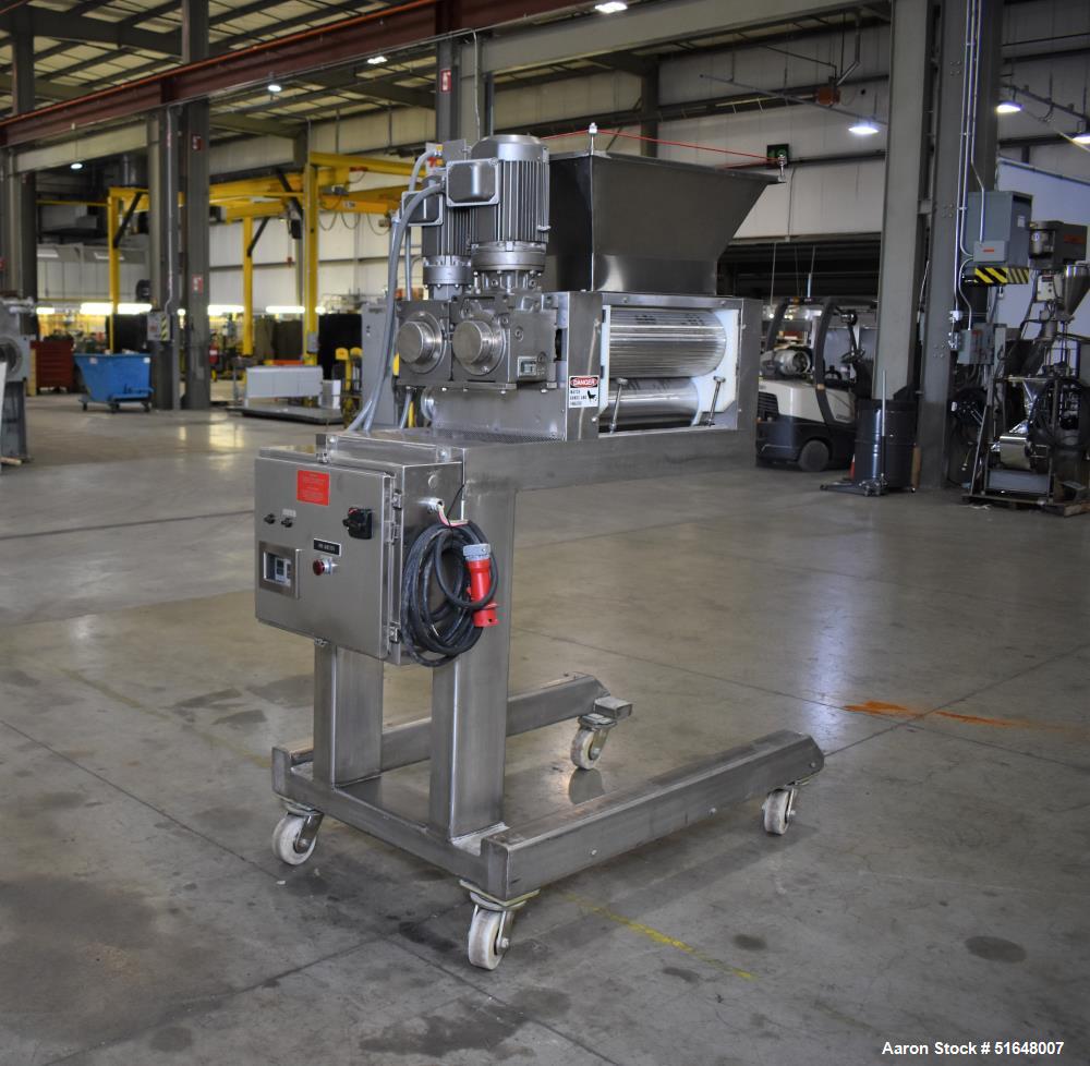 Used Dough 3 Roll Extruder / Pre-Sheeter. Approximate 24" wide rolls.