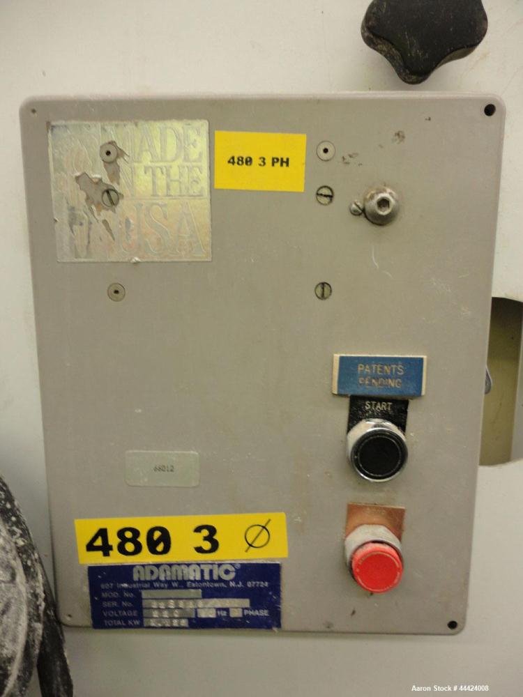 Used Adamatic Divider, Model ADR2B. Up to 40 strokes per minute, prod