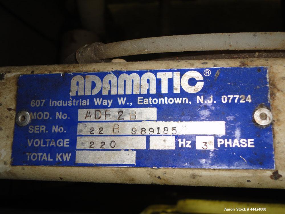 Used Adamatic Divider, Model ADR2B. Up to 40 strokes per minute, prod