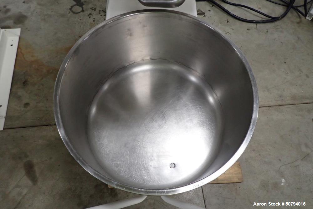 Used Benier Spiral Mixer, Model W120A, 50 gallons. (2) Stainless Stee