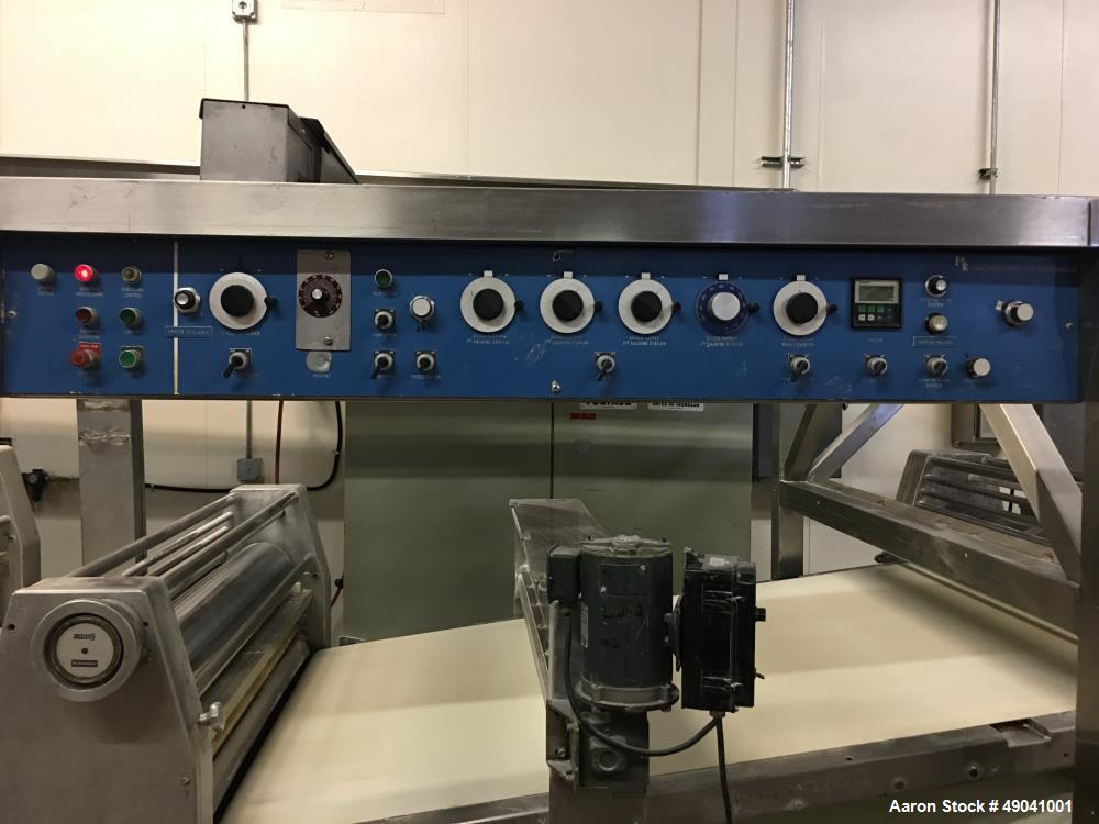 Used Rademaker Bread Line: 42" belt, 46" heads, (Dies and Overhead Co