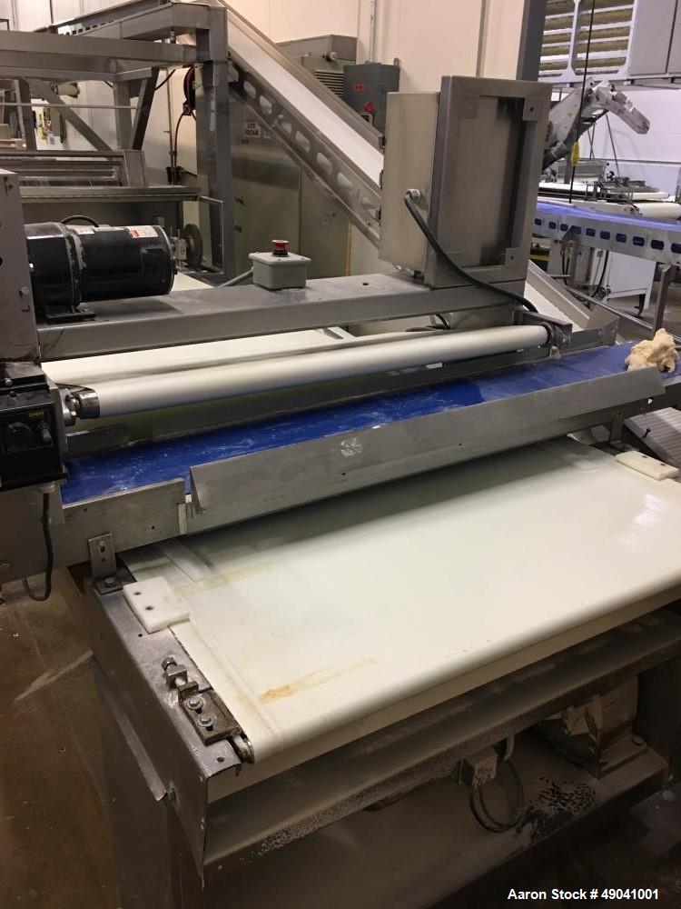 Used Rademaker Bread Line: 42" belt, 46" heads, (Dies and Overhead Co