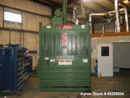 Used PTR 7230 Vertical Downstroke Baler. Dimensions: 95" wide x 43” d