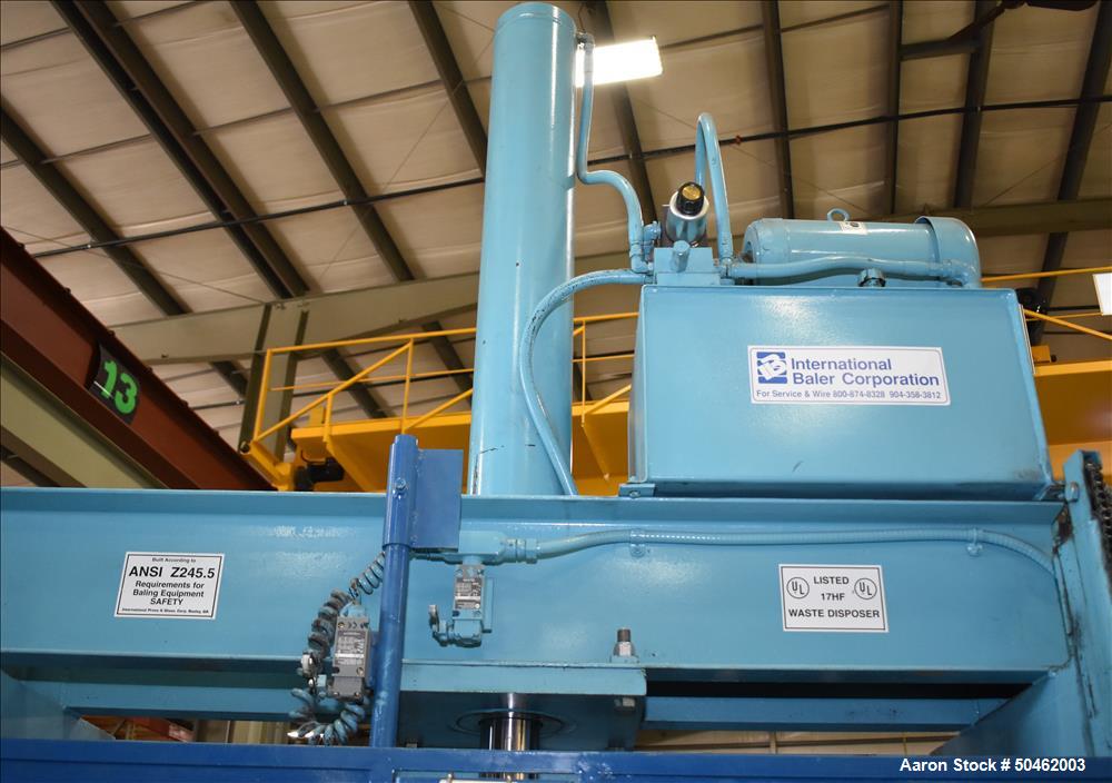Used Baler International Corp Industrial Baler, Model IVB606HD. Top m