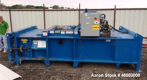 Used Excel EX62 Horizontal Baler. 20 HP / 460 volt, twin 6” cross-cyl