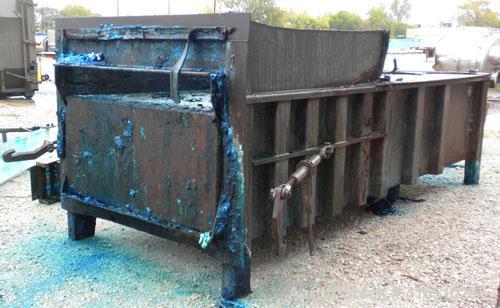 Used- Octagonal Dock Feed Trash Compactor, approx