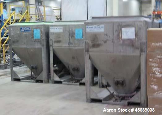 UsedLot Consisting of 48 Stainless Steel Totes. 55" Wide x 27.5" Str