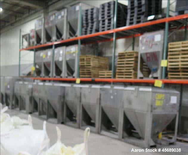 UsedLot Consisting of 48 Stainless Steel Totes. 55" Wide x 27.5" Str