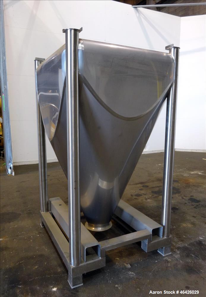 Used Stackable Powder Tote Bin, Approximately 30 Cubic Feet, 316 Stai