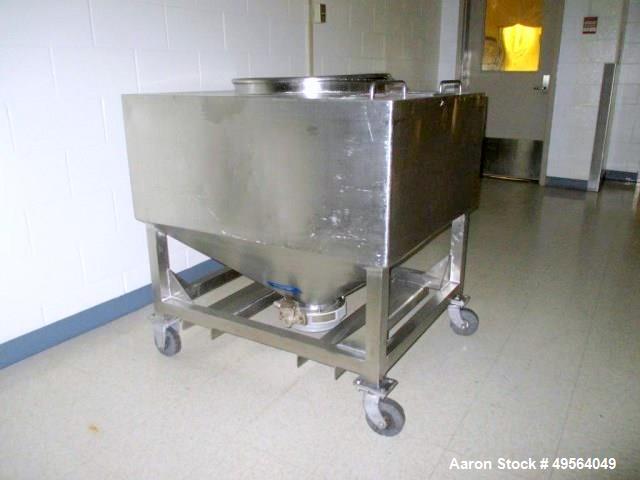 Used Portable Product Stainless Steel Transfer Tote, Approximate 35 C