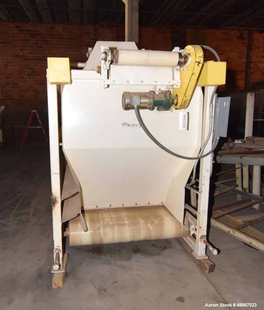 Used Store-Veyor Belt Accumulator. Approximate 33' Long, Carbon Steel