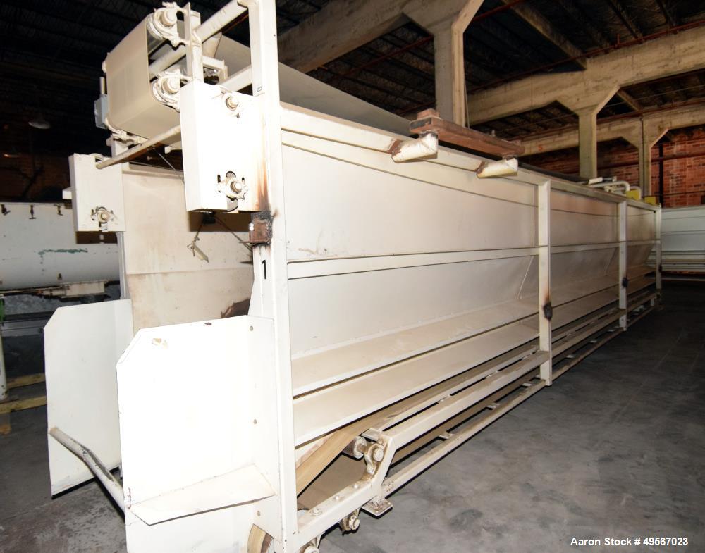 Used Store-Veyor Belt Accumulator. Approximate 33' Long, Carbon Steel
