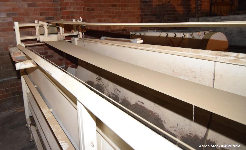 Used Store-Veyor Belt Accumulator. Approximate 33' Long, Carbon Steel