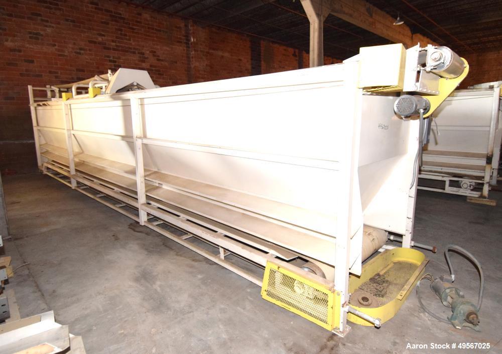Used Store-Veyor Belt Accumulator. Approximate 33' Long, Carbon Steel