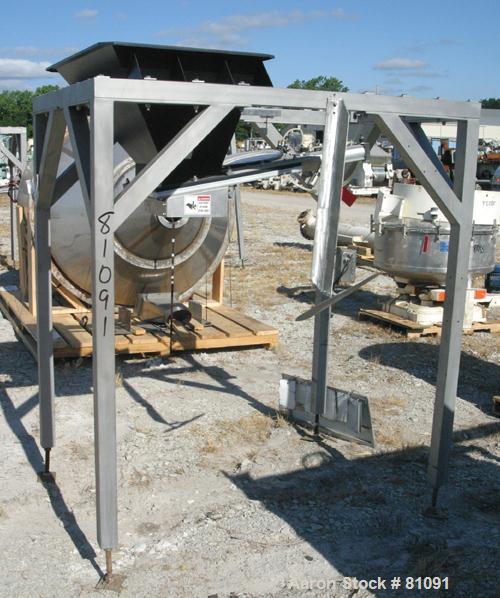 USED:Benier dough hopper, approx 14 cu ft, Teflon coated stainless st