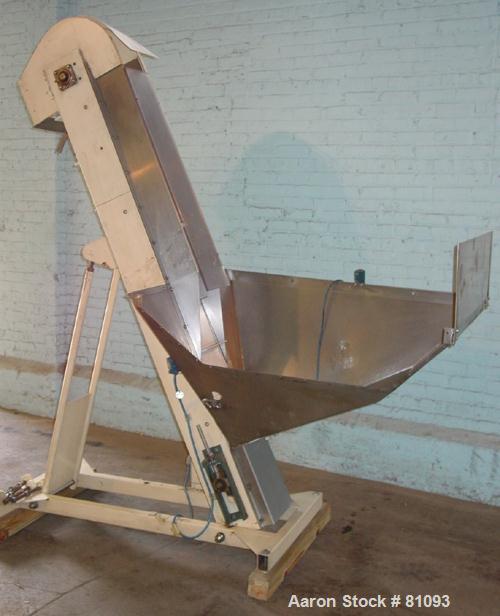 Used Consolidated Packaging El Cap elevator. Stainless steel hopper 4