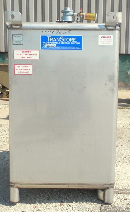 Used Custom Metalcraft TranStore Stackable Liquid Tote, 70.1 Cubic Fe