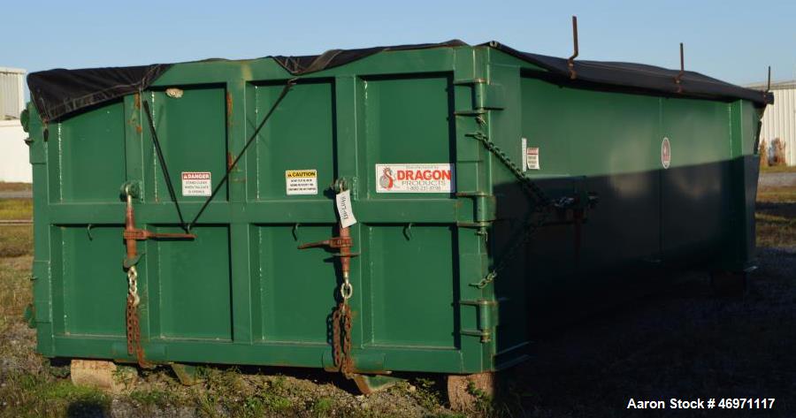Used Qty-3-Dragon Products Roll Off Box, 25 Cubic Yards, Carbon Steel