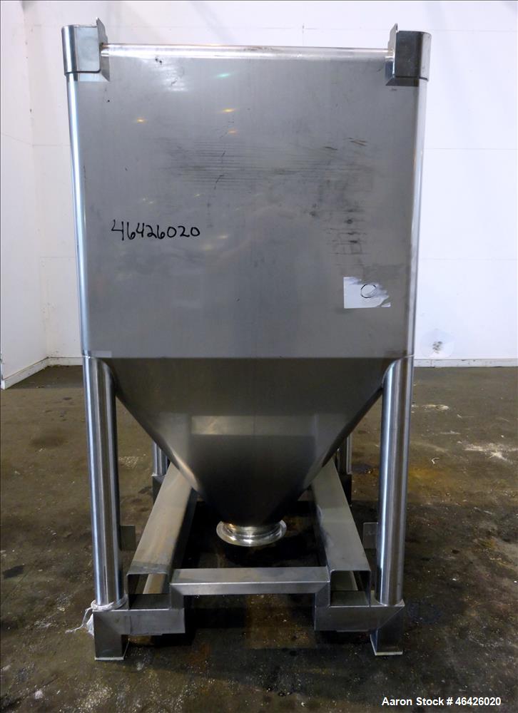 Used GEA Buck Systems Stackable Powder Tote Bin, Approximately 62 Cub