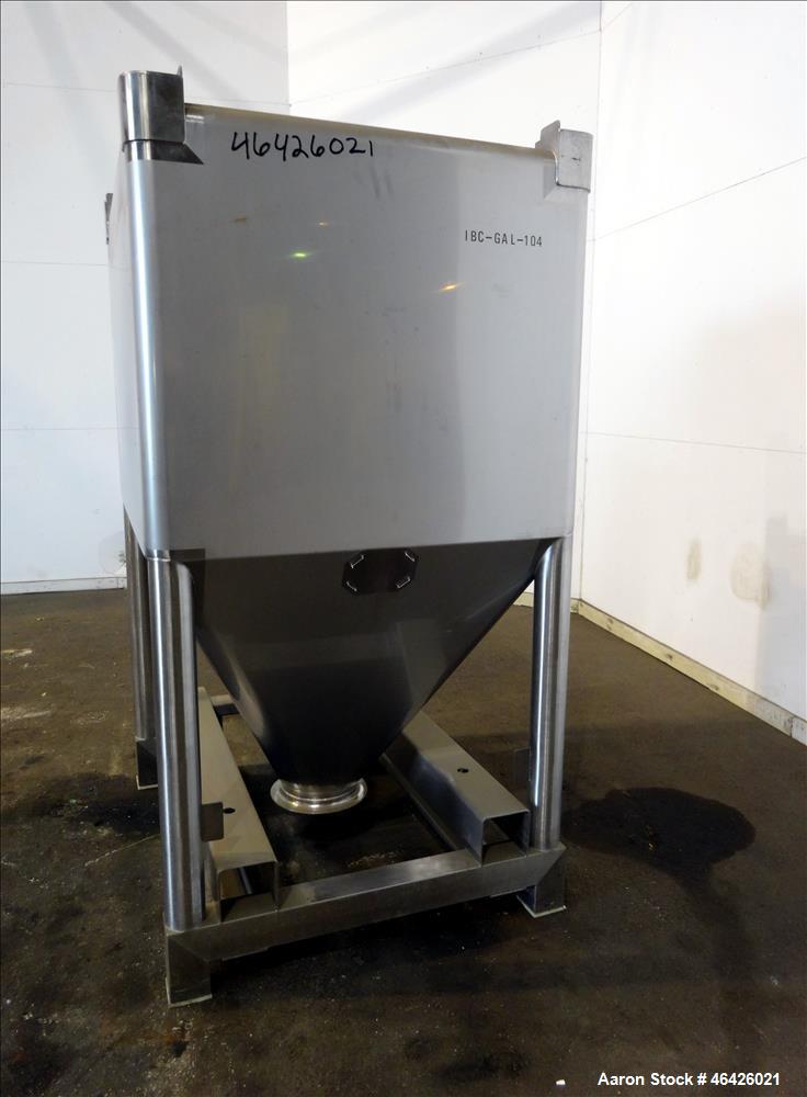 Used GEA Buck Systems Stackable Powder Tote Bin, Approximately 62 Cub