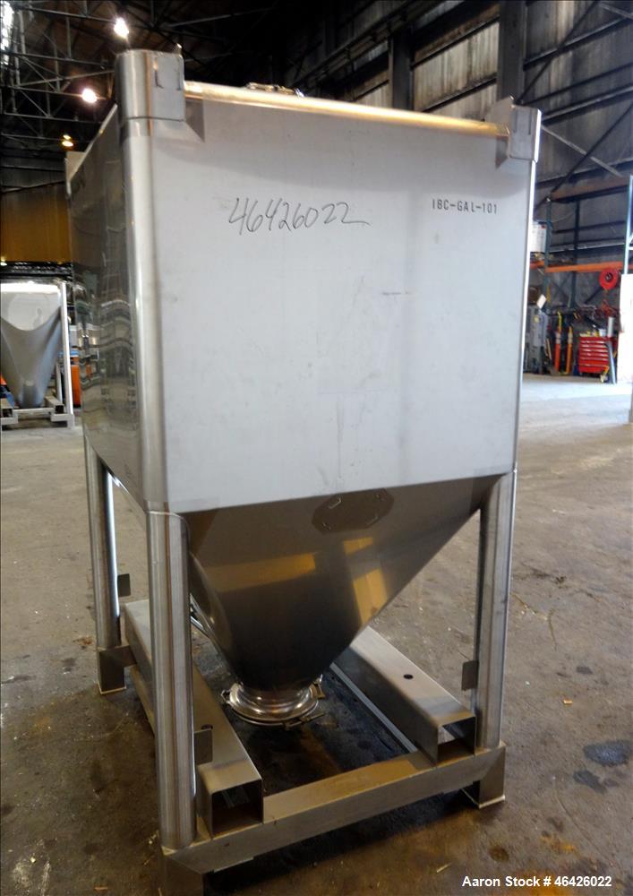 Used GEA Buck Systems Stackable Powder Tote Bin, Approximately 62 Cub