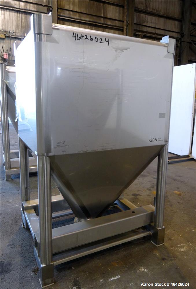Used- GEA Buck Systems Stackable Powder Tote Bin,
