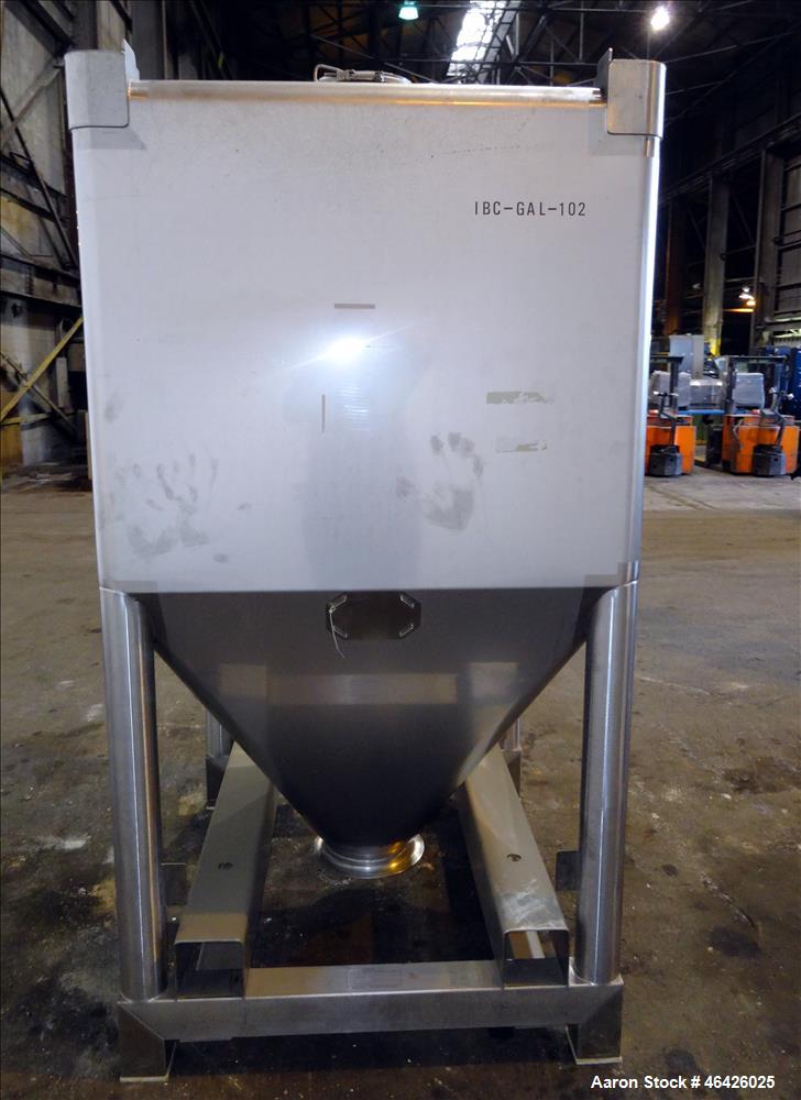 Used GEA Buck Systems Stackable Powder Tote Bin, Approximately 62 Cub