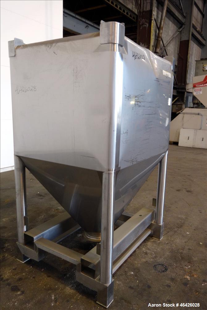 Used GEA Buck Systems Stackable Powder Tote Bin, Approximately 62 Cub