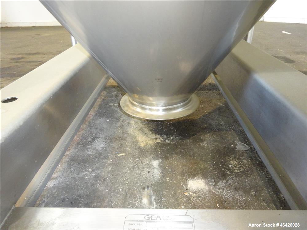 Used GEA Buck Systems Stackable Powder Tote Bin, Approximately 62 Cub