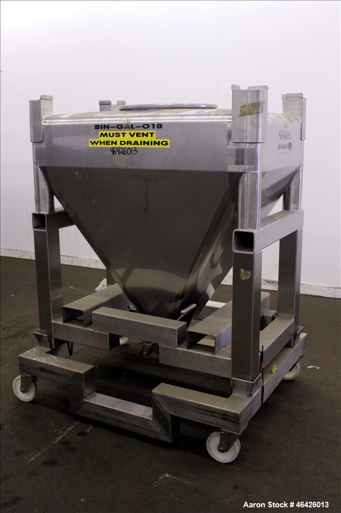 Used GEI Gallay Stackable Powder Tote Bin, Approximately 10 Cubic Fee