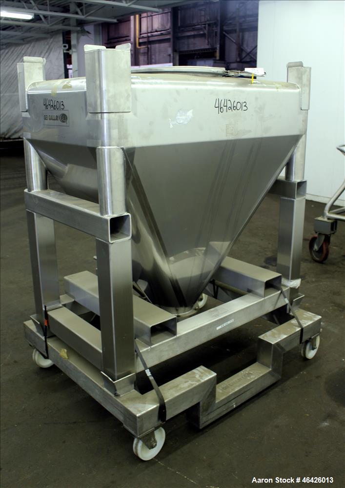 Used GEI Gallay Stackable Powder Tote Bin, Approximately 10 Cubic Fee