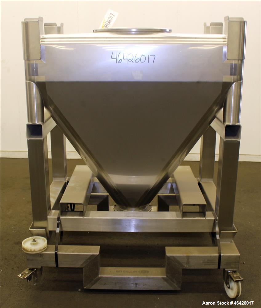 Used GEI Gallay Stackable Powder Tote Bin, Approximately 10 Cubic Fee
