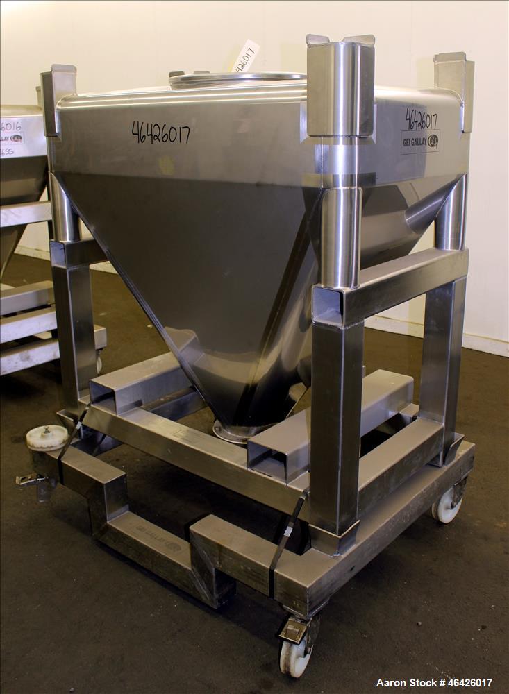 Used GEI Gallay Stackable Powder Tote Bin, Approximately 10 Cubic Fee