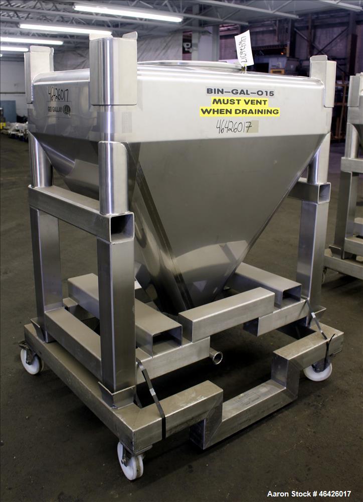 Used GEI Gallay Stackable Powder Tote Bin, Approximately 10 Cubic Fee