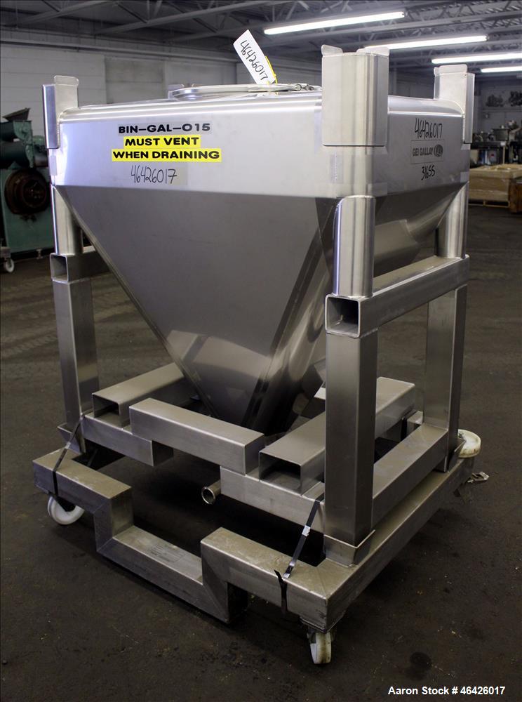 Used GEI Gallay Stackable Powder Tote Bin, Approximately 10 Cubic Fee