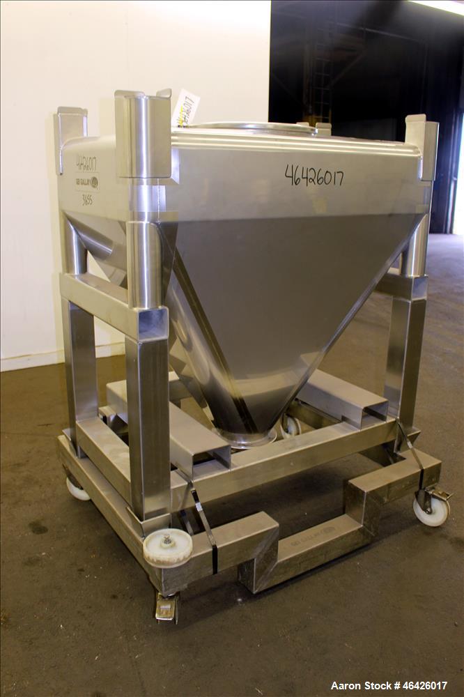 Used GEI Gallay Stackable Powder Tote Bin, Approximately 10 Cubic Fee