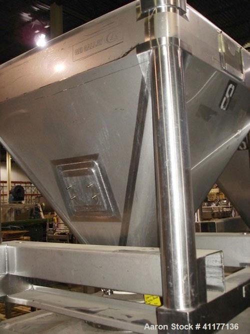 Used GEI Gallay Stackable Tote Bin, approximately 10 cubic feet, 316