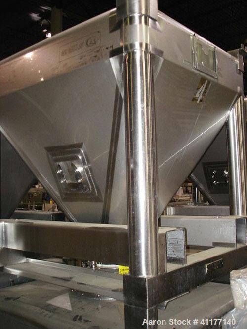 Used GEI Gallay Stackable Tote Bin, approximately 10 cubic feet, 316