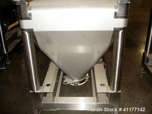 Used GEI Gallay Stackable Tote Bin, approximately 10 cubic feet, 316