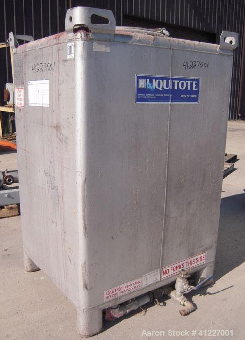 Used Hoover Materials Stackable Liquid Tote Bin, 73.5 cubic feet (550