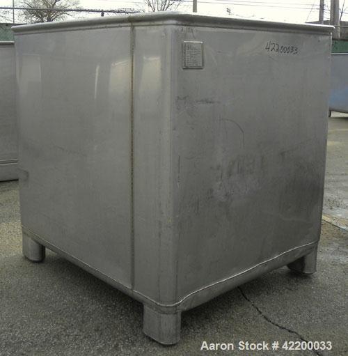 Used Custom Powder Systems Open Top Rolled Lip Bin, 49.4 cubic feet,