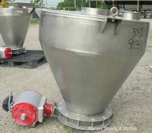 Used Hopper, 304 stainless steel. Approximately 7.3 cubic feet. 37''