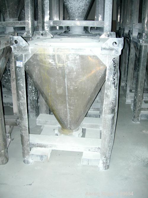 Used Tote Systems Powder Tote Bin, Approximate 10 Cubic Feet, Aluminu