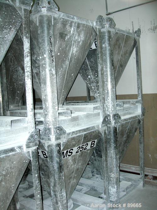 Used Tote Systems Powder Tote Bin, Approximate 10 Cubic Feet, Aluminu